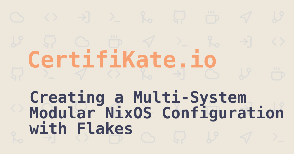 Creating A Multi System Modular Nixos Configuration With Flakes