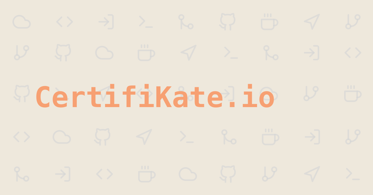 Home | CertifiKate.io